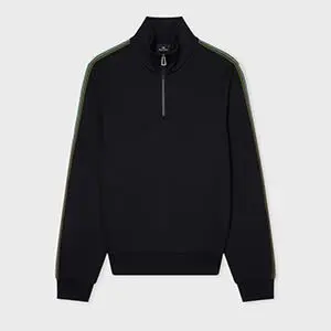 Paul Smith Quarter Zip Track Top With Stripe Trim