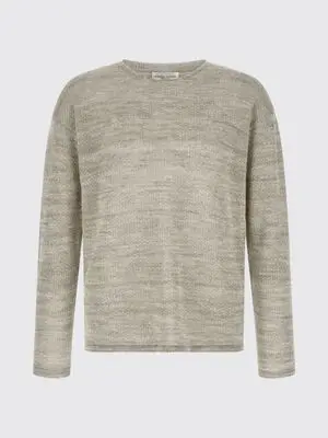 ROBERTO COLLINA Cotton And Linen Crew Neck Sweater - Grey