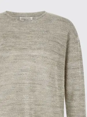 ROBERTO COLLINA Cotton And Linen Crew Neck Sweater - Grey