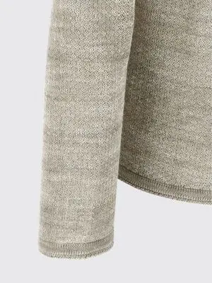ROBERTO COLLINA Cotton And Linen Crew Neck Sweater - Grey