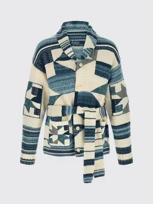 Polo Ralph Lauren Shawl Collar Cardigan In Cotton And Linen With Belt
