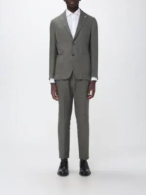 MANUEL RITZ Single-breasted Linen Suit - Green