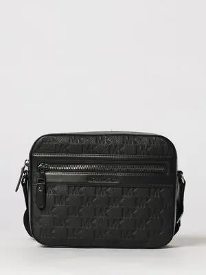 Michael Kors Embossed Monogram Shoulder Bag - Black