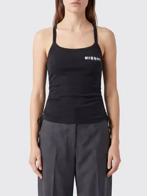MISBHV Ribbed Tank Top With Drawstring Detail