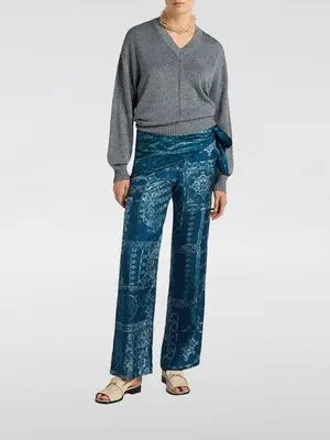 Momoni Lurex Viscose V-neck Sweater