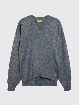 Momoni Lurex Viscose V-neck Sweater