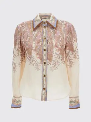 Zimmermann Floral Print Ramie Shirt