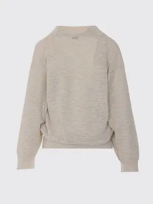Brunello Cucinelli Linen Blend V-neck Knit - Beige