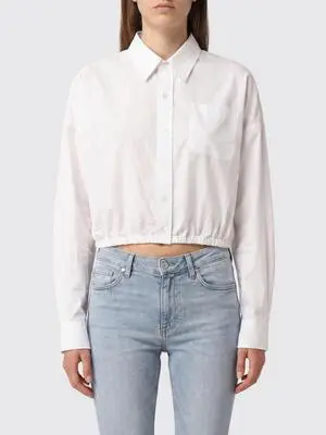 R13 Cropped Shirt With Classic Collar