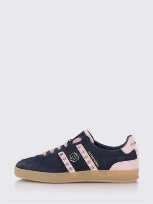 Philipp Plein Retro Rebel Suede Sneakers With Applied Stars - Blue