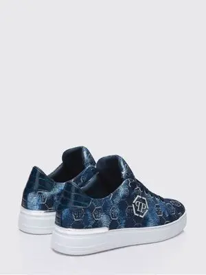 Philipp Plein Embellished Sneakers - Blue