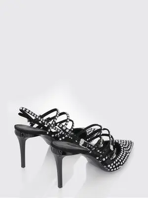 Philipp Plein Embellished Slingback Stiletto Pumps