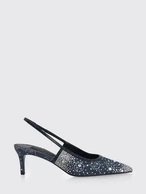 Philipp Plein Embroidered Monogram Rhinestone Slingback Pumps