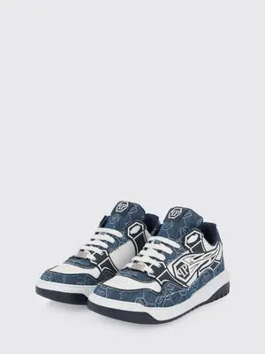 Philipp Plein Moonwalker Denim And Leather Sneakers