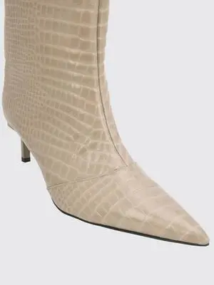Philipp Plein Crocodile Embossed Leather Knee-high Boots