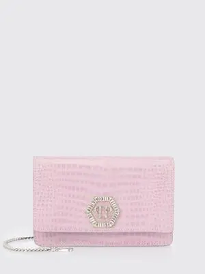 Philipp Plein Clutch With Embellished Logo - Fuchsia