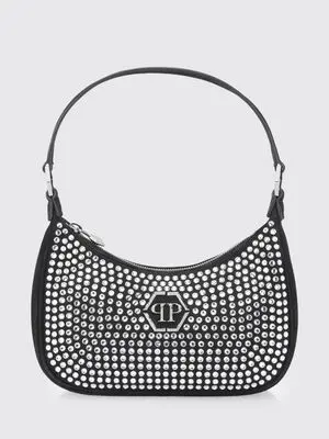Philipp Plein All Over Rhinestone Suede Bag - Black 1