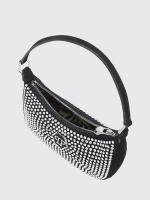 Philipp Plein All Over Rhinestone Suede Bag - Black 1