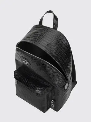 Philipp Plein Crocodile Print Leather Backpack