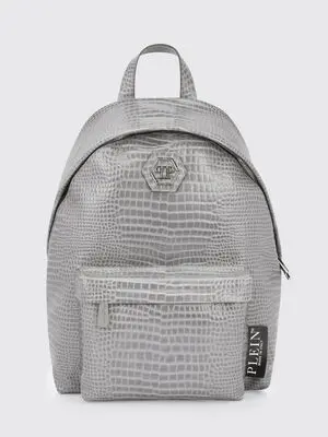 Philipp Plein Crocodile Effect Backpack - Grey