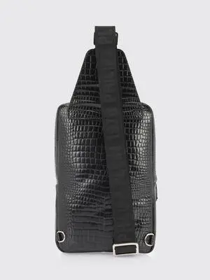 Philipp Plein Crocodile Effect Shoulder Bag
