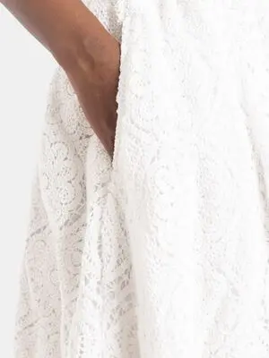Comme Des Garçons Midi Skirt - White