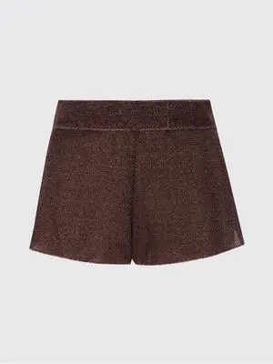 Oseree Textured Metallic Shorts - Cocoa