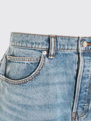 Alexander Wang High-waisted Rhinestone Logo Baggy Jeans - Indigo