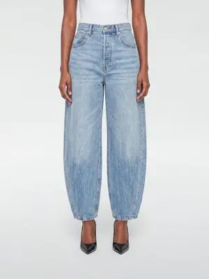 Alexander Wang High-waisted Rhinestone Logo Baggy Jeans - Indigo