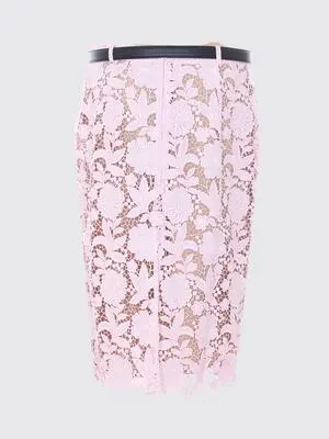 SELF-PORTRAIT Lace Pencil Midi Skirt - Pink