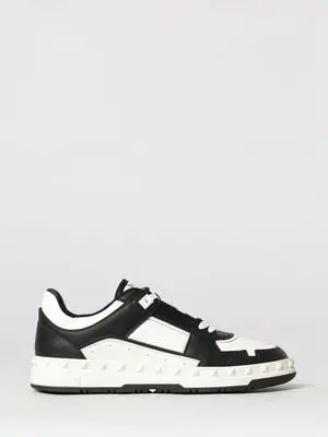 Valentino Garavani Freedots Bicolored Calf Leather Sneakers - Black