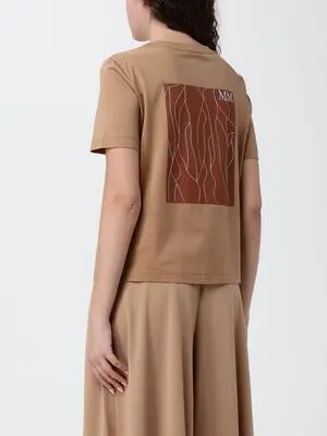 Max Mara Printed Cotton T-shirt - Camel