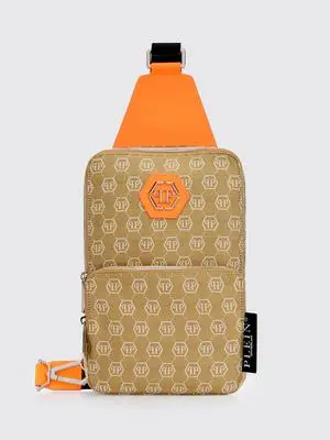 Philipp Plein Nylon Bag With Jacquard Logo - Brown