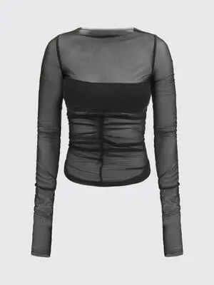 Rick Owens Sheer Long Sleeve Crewneck Top