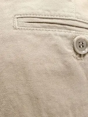 Aspesi Mid-rise Linen And Cotton-blend Shorts With Cuffed Hems - Beige