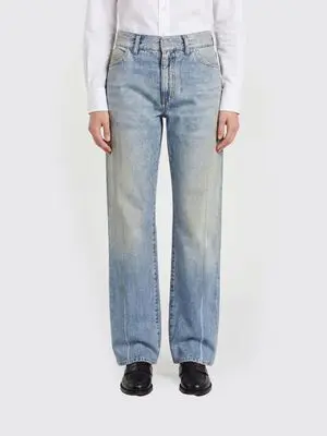 MAISON MARGIELA High-waisted Straight Leg Jeans With Worn Effect
