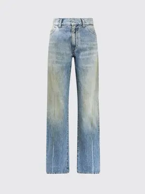 MAISON MARGIELA High-waisted Straight Leg Jeans With Worn Effect