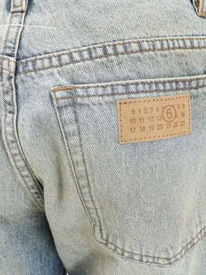 MAISON MARGIELA High-waisted Straight Leg Jeans With Worn Effect