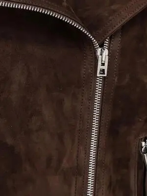 TOM FORD Slim Fit Suede Lambskin Biker Jacket