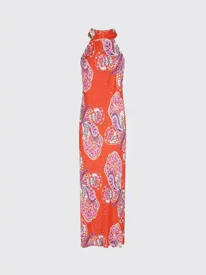 Rixo Ethnic Print Viscose Halterneck Sheath Midi Dress