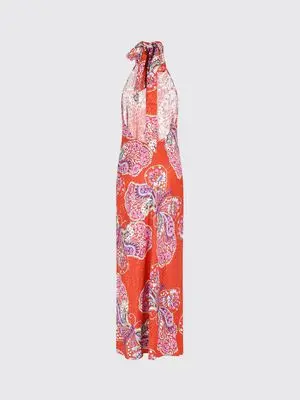 Rixo Ethnic Print Viscose Halterneck Sheath Midi Dress