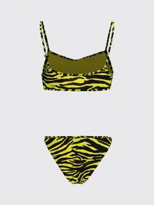 Attico Zebra Print Bikini - Black