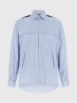 Junya Watanabe Relaxed Fit Patchwork Cotton Shirt With Zip Closure