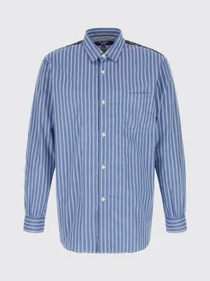 Junya Watanabe Relaxed Fit Patchwork Cotton Shirt With Spread Collar