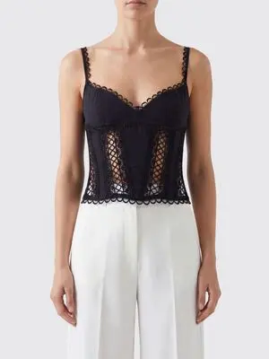 Charo Ruiz Ibiza Embroidered Off-the-shoulder Corset Top - Black