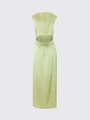 Filippa K Sleeveless Midi Dress In Acetate With Cut-out Detail - Green