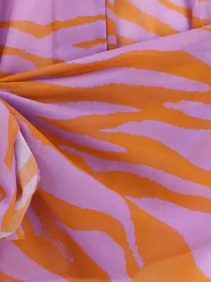 Attico Animalier Print Cotton Midi Wrap Dress
