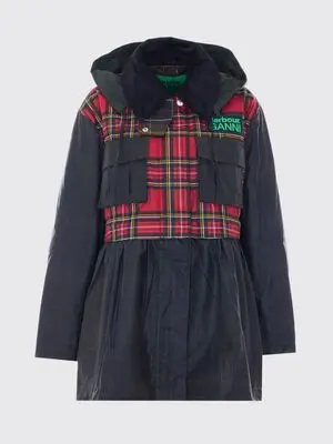 BARBOUR X GANNI Waxed Cotton Hooded Jacket With Velvet Collar - Black