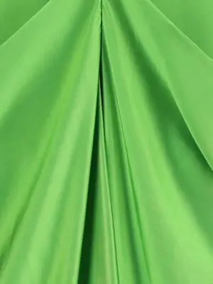 Khaite Draped Satin Off-the-shoulder Midi Sheath Dress - Ocean