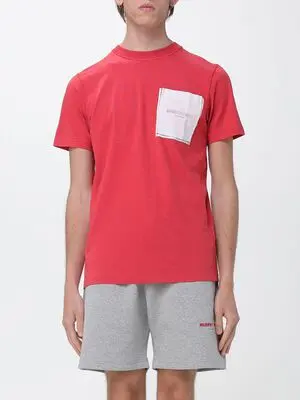 MURPHY&NYE Slim Fit Cotton T-shirt With Logo And Patch Pocket - Red